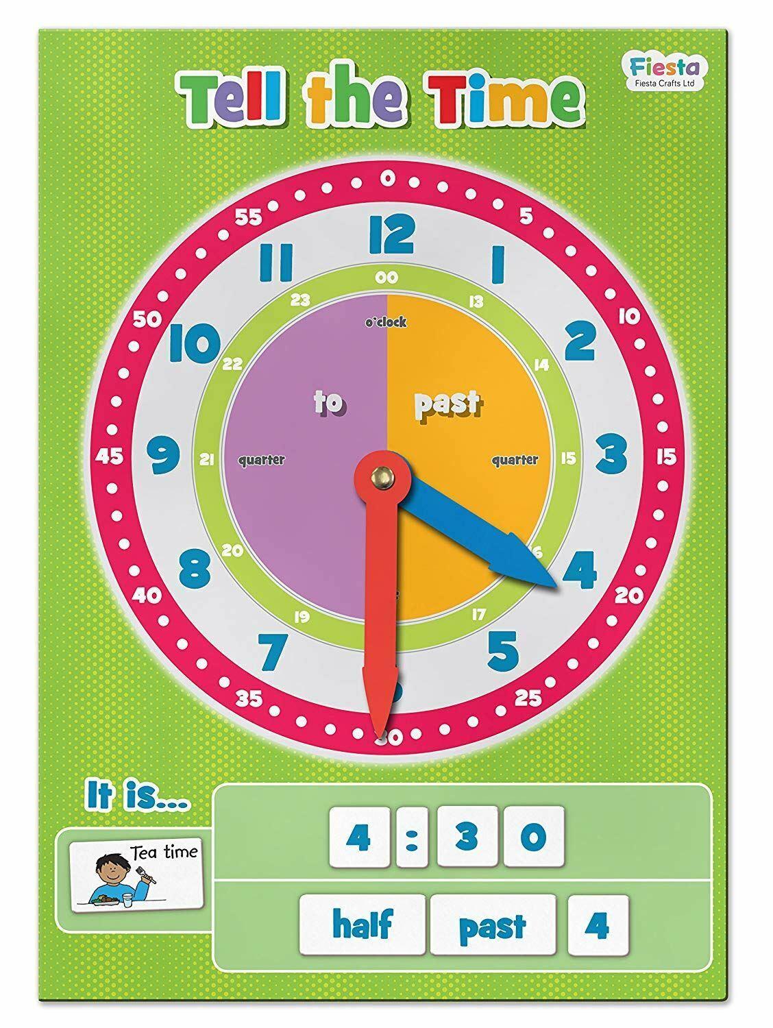 Magnetic Tell the Time Chart by Fiesta Craft – House of Toviel